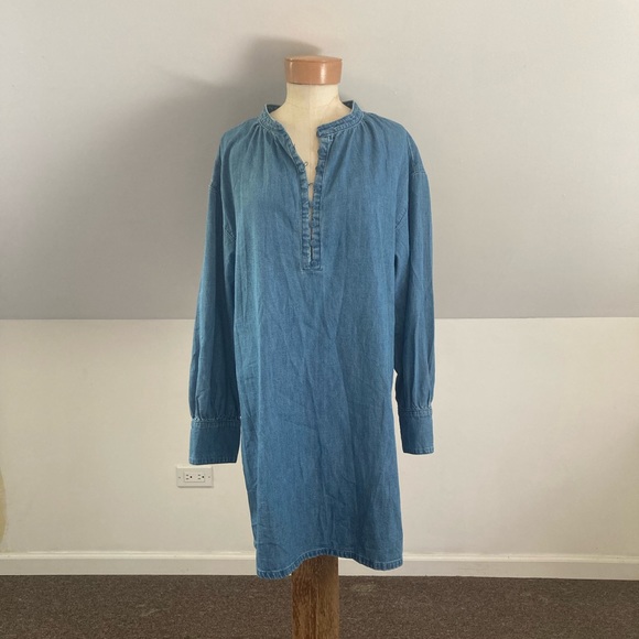 J. Crew | Dresses | Jcrew Indigo Denim Buttonup Shift Dress | Poshmark